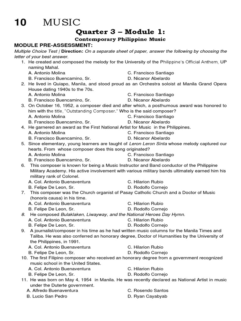 Music and Arts 3RD Q New | PDF | Computer Generated Imagery | Cinematography