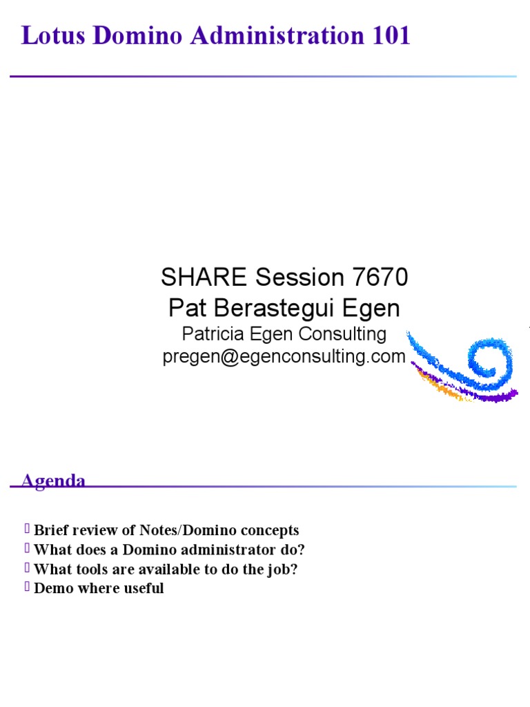 Lotus Domino Administration 101 | PDF | Computer Network | Networking