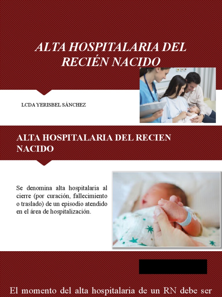 Alta Hospitalaria del Recién Nacido | PDF | Ciencia y matemáticas