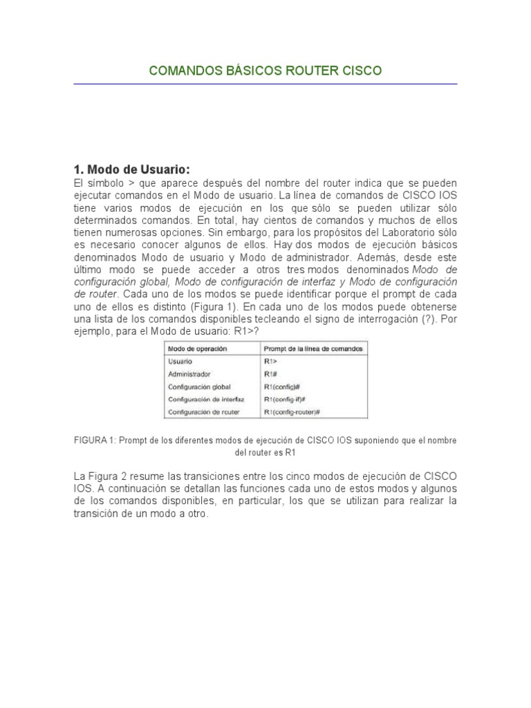 Comandos Pdf Enrutador Computación Dirección Ip