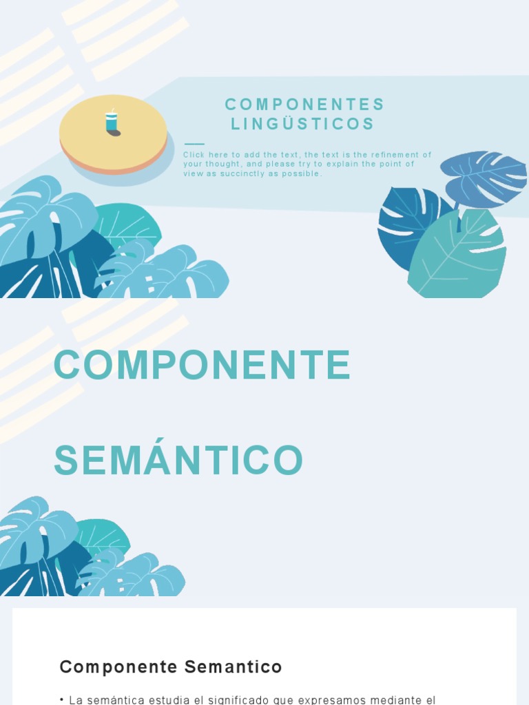 Componentes Linguisticos | PDF | Sintaxis | Semántica