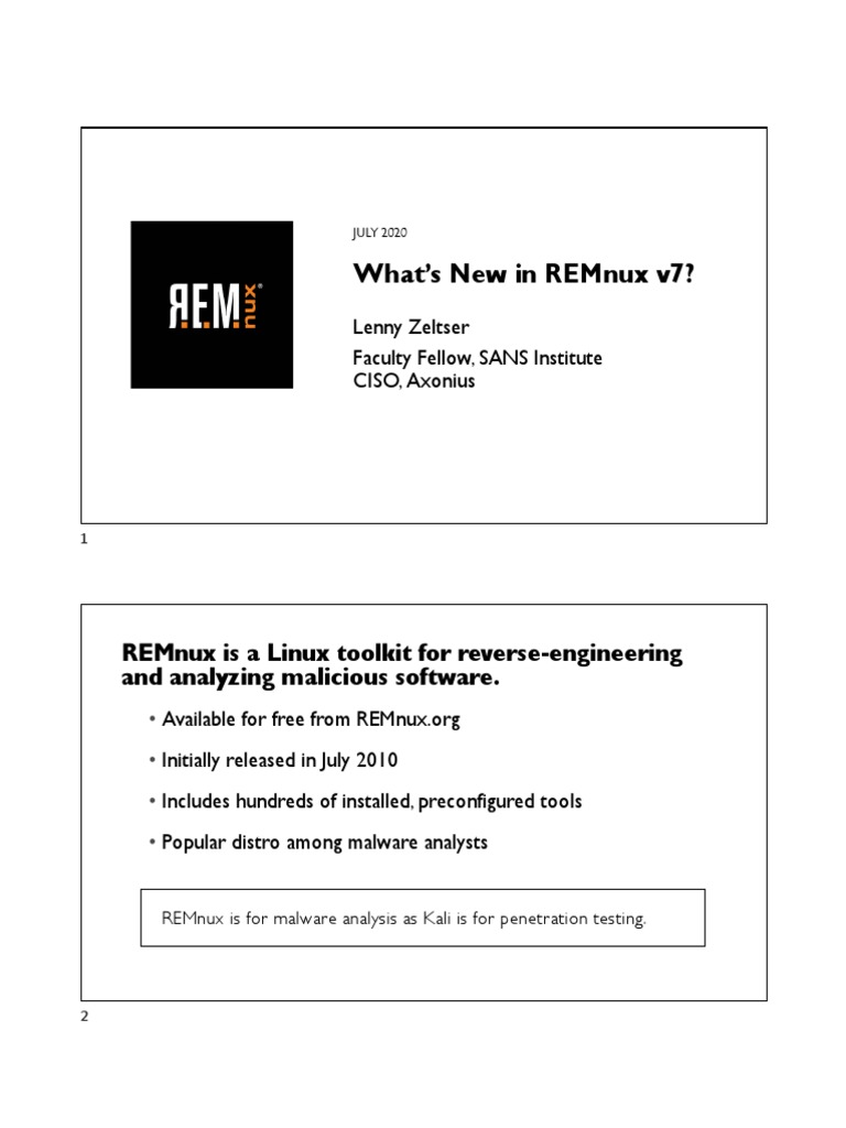 002 Whats-New-In-Remnux-V7 | PDF | Malware | Information Technology ...