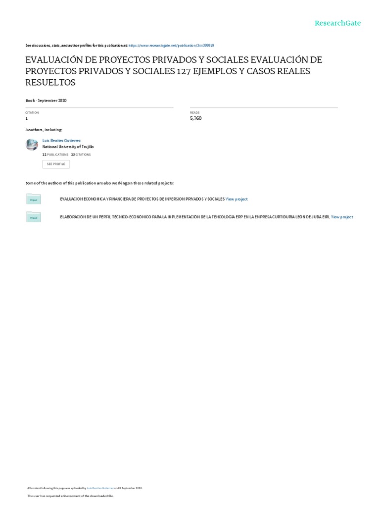 Portada Evaluacionproyectos3 | PDF | Inversiones | Economias