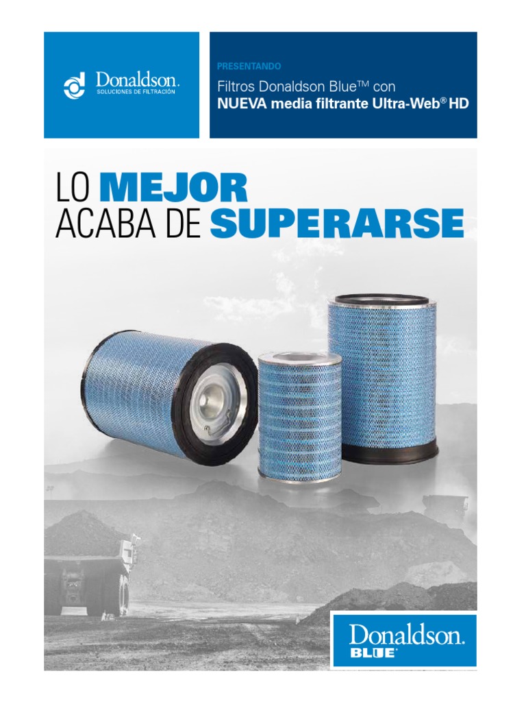 Filtros-Donaldson-Blue-con-Ultra-Web-HD (Mining) | PDF | Filtración | Polvo