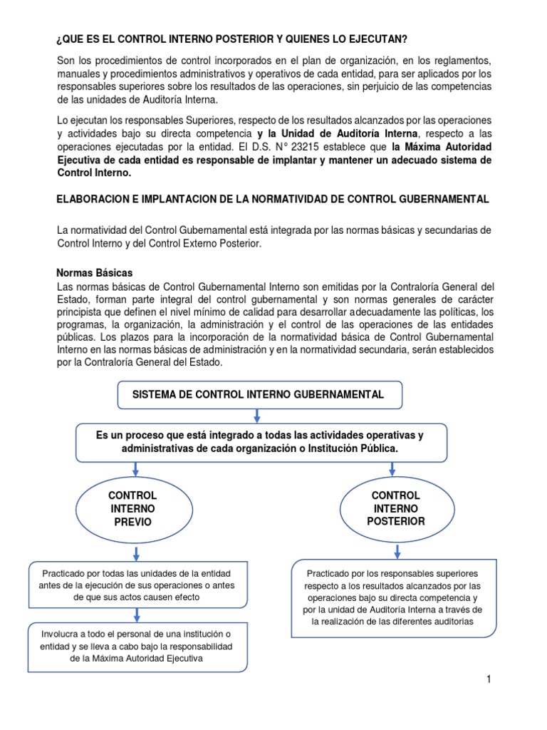 Tema 8 Control Interno Posterior | PDF | Auditoría | Contralor