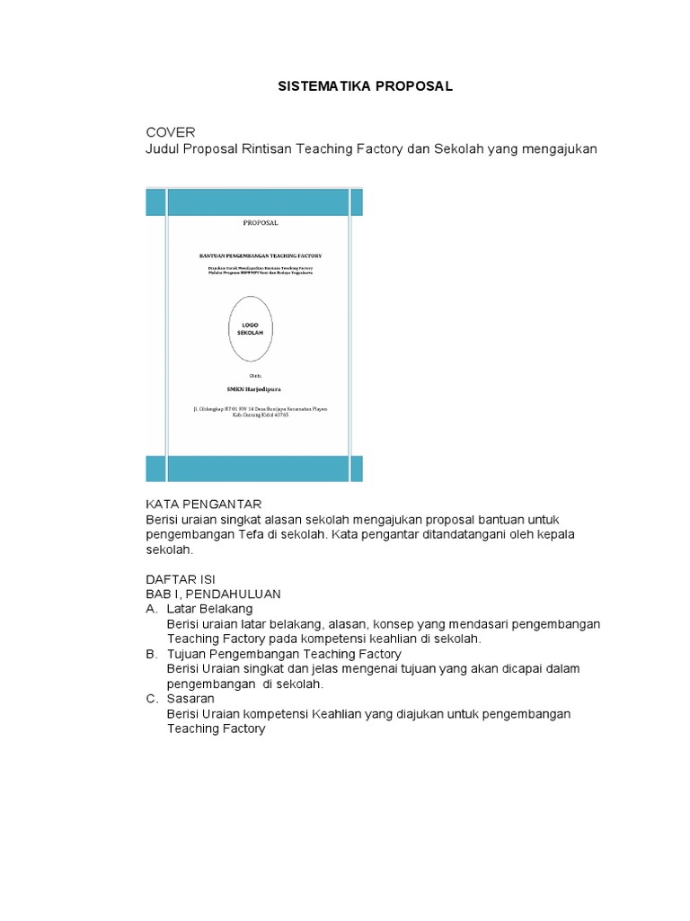 Sistematika Proposal OK | PDF | Karier & Perkembangan