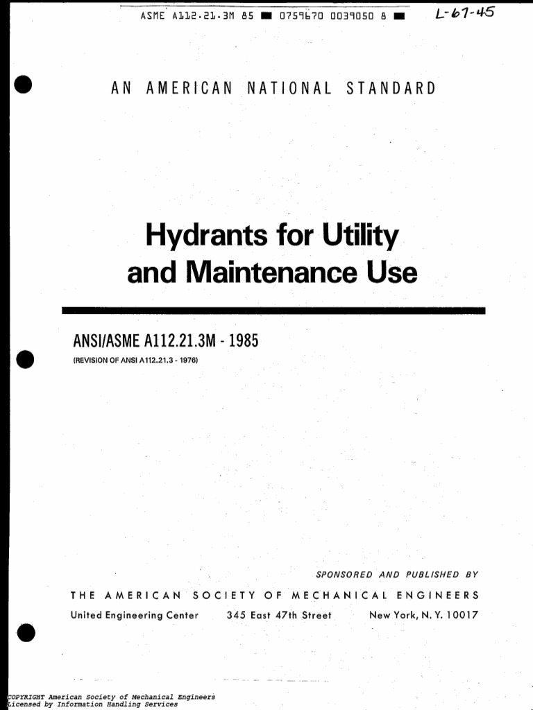 Ansi A112.21.3m 1985 | PDF | Valve | Plumbing