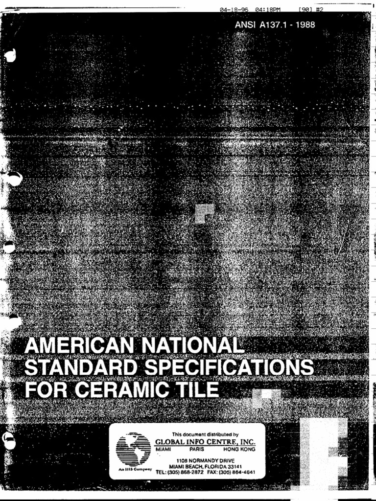 Ansi A137.1 1988 | PDF