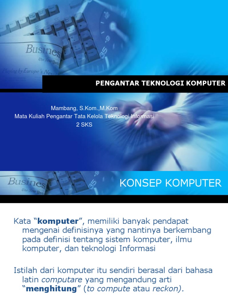 Pengantar Teknologi Komputer dan Manfaatnya | PDF | Komputer