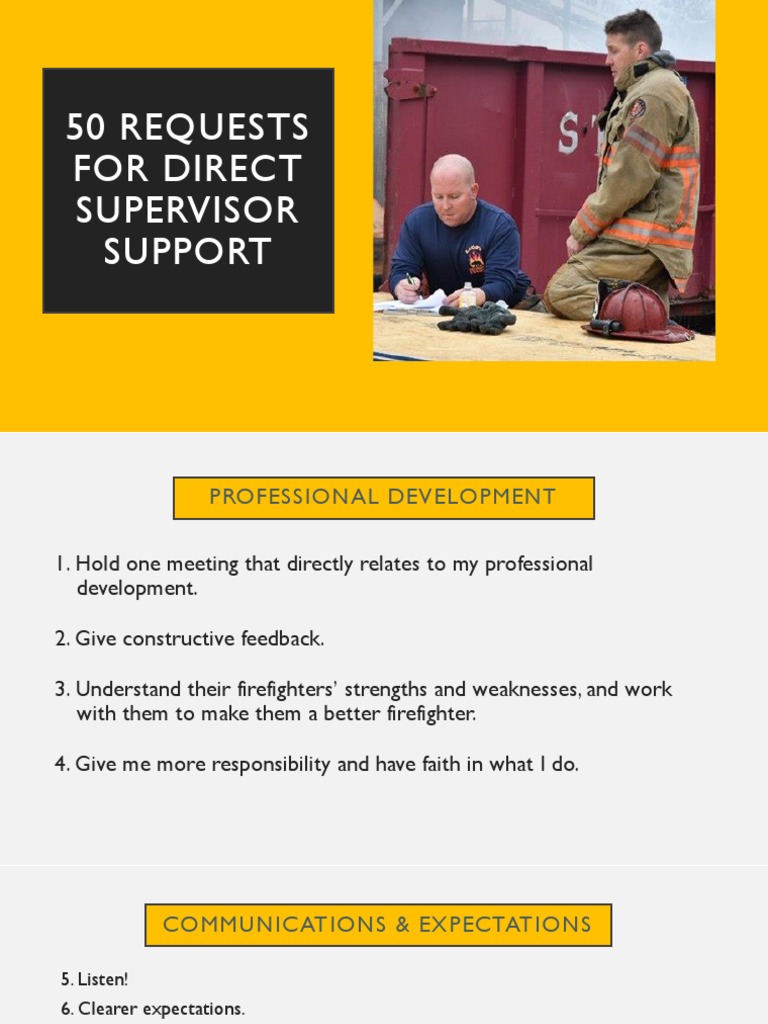 50 Requests For Direct Supervisor Support | PDF | Information | Cognition