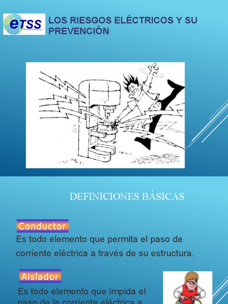 Diapositivas de 5 Reglas de Oro Riesgo Electrico | PDF | Corriente ...