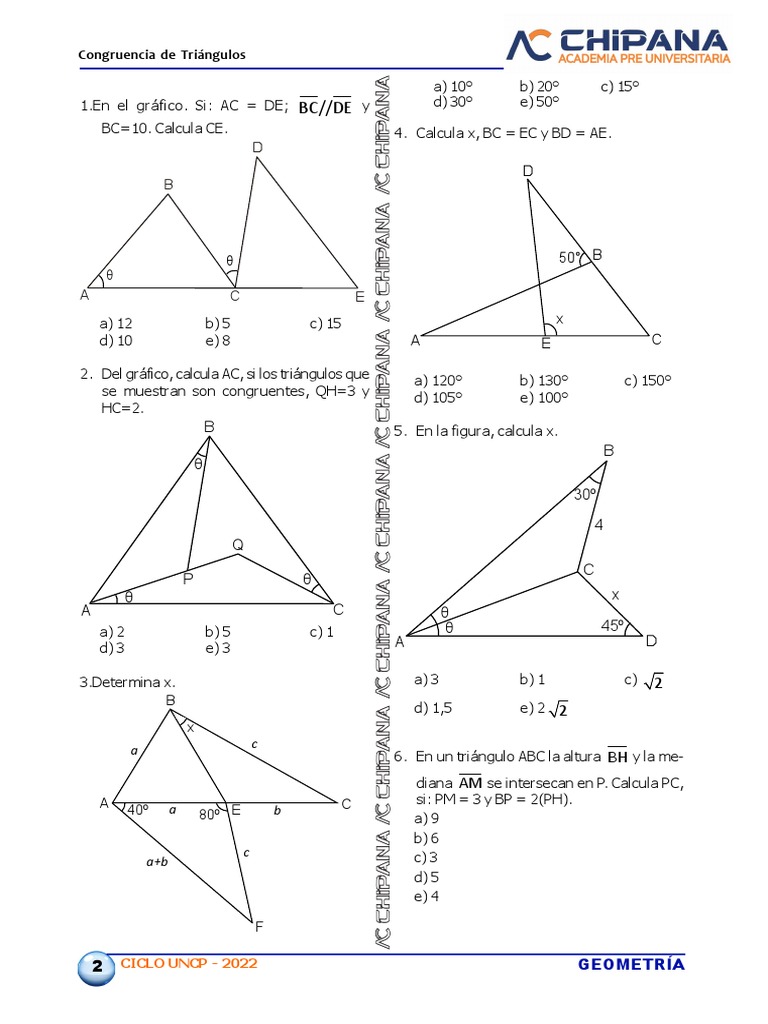 Geometr 03 PS | PDF | Triángulo | Objetos geométricos
