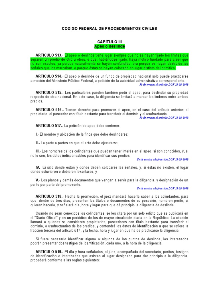 Procedimiento de Apeo y Deslinde | PDF | Propiedad | Sentencia (ley)