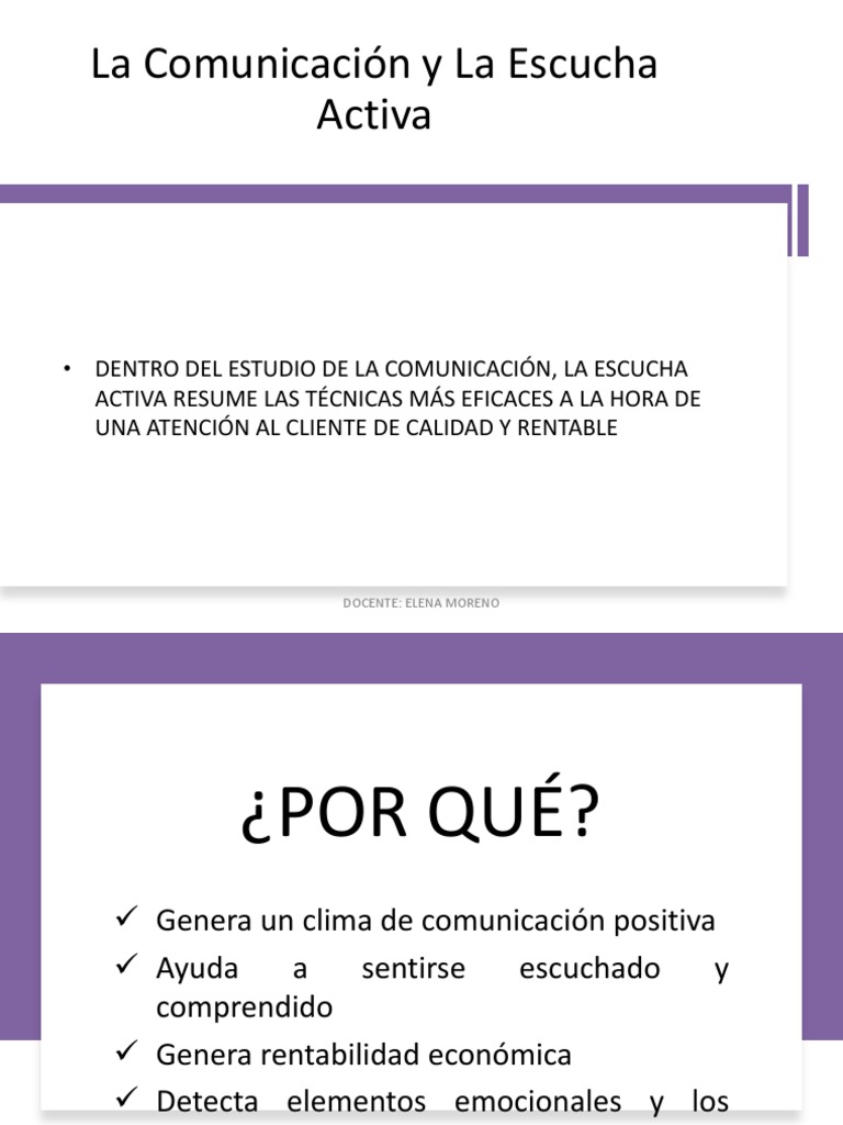 Unidad 3 La Comunicación y La Escucha Activa | PDF | Las emociones | Sicología