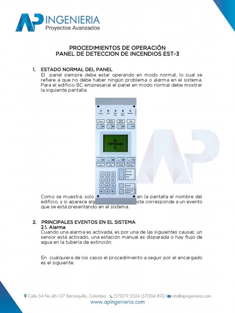 Manual de Operación Panel EST-3 | PDF | Teléfono | Bienes manufacturados