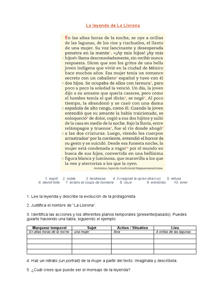 La Leyenda de La Llorona | PDF