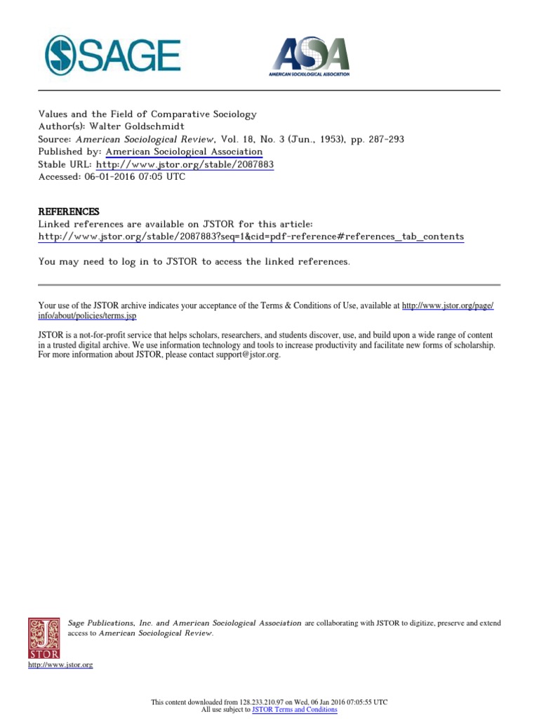 Goldschmidt 1953 | PDF | Attitude (Psychology) | Sociology