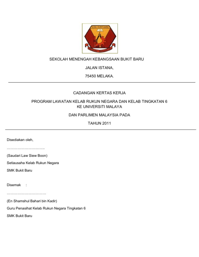 Muka Surat Depan Kertas Cadangan | PDF