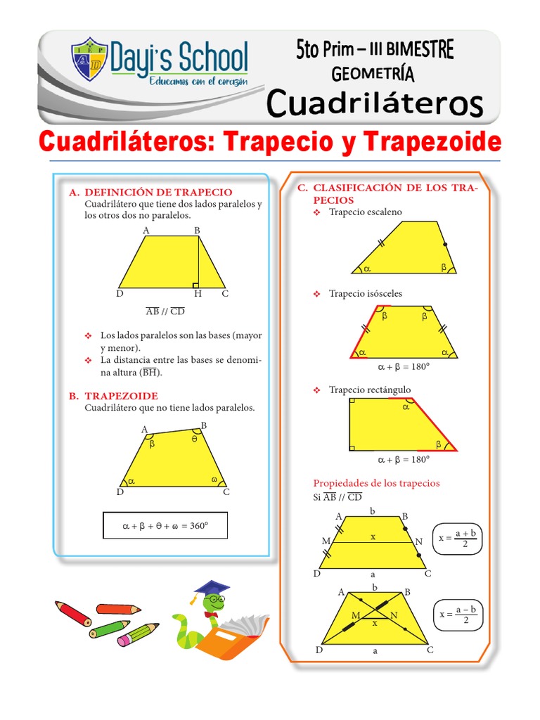 Clasificación-de-los-Trapecios - Geometría - 5to Prim | PDF | Geometría ...