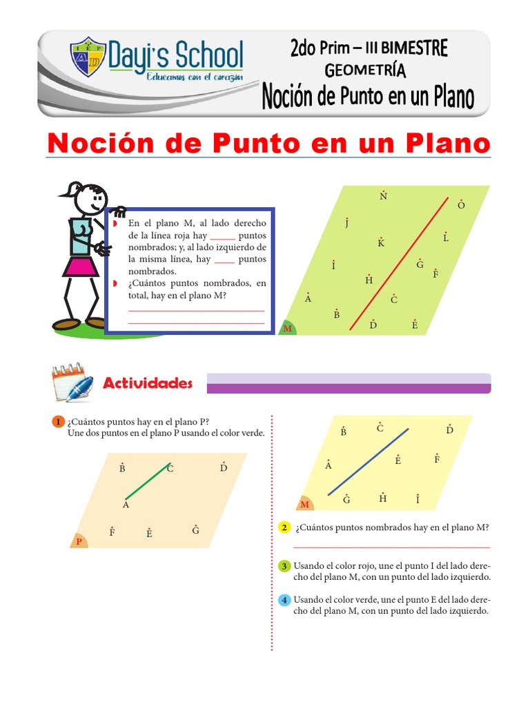 Punto en Un Plano Geometría 2do Prim | PDF