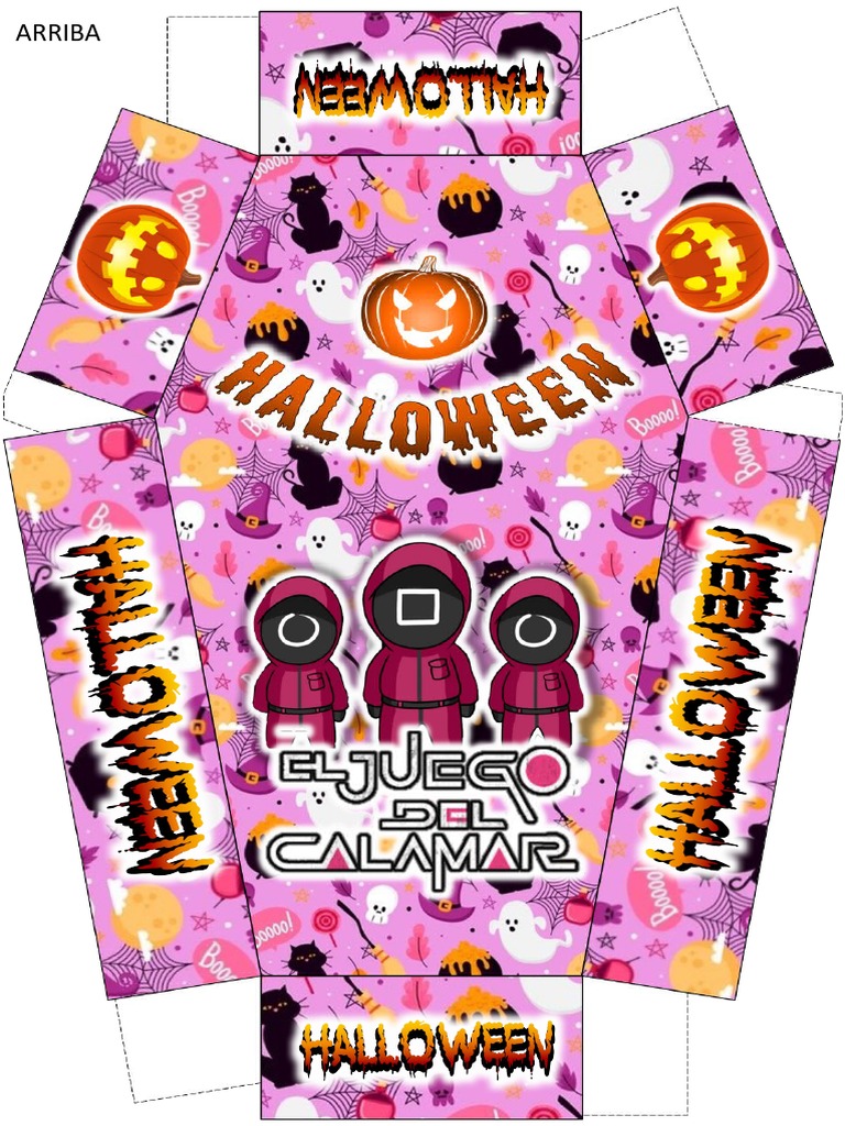 Plantillas Caja Ataud Halloween Calamar 2 Pdf