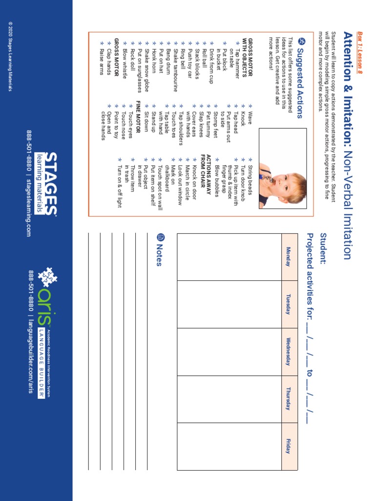 8 Non-Verbal Imitation - ARIS Emergency Release | PDF | Imitation ...