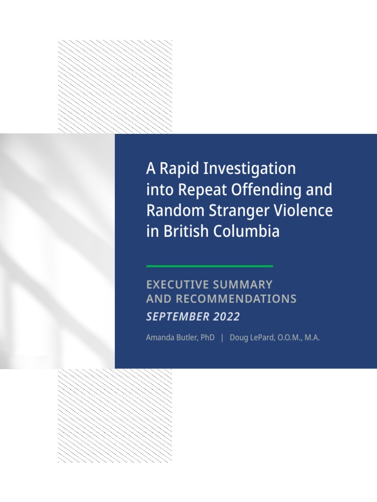 BC Report on Repeat Offending & Violence | PDF | Mental Disorder ...