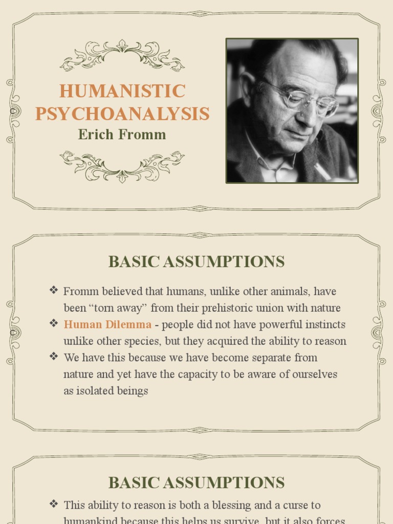 Fromm - Humanistic Psychoanalysis | PDF | Psychotherapy | Erich Fromm