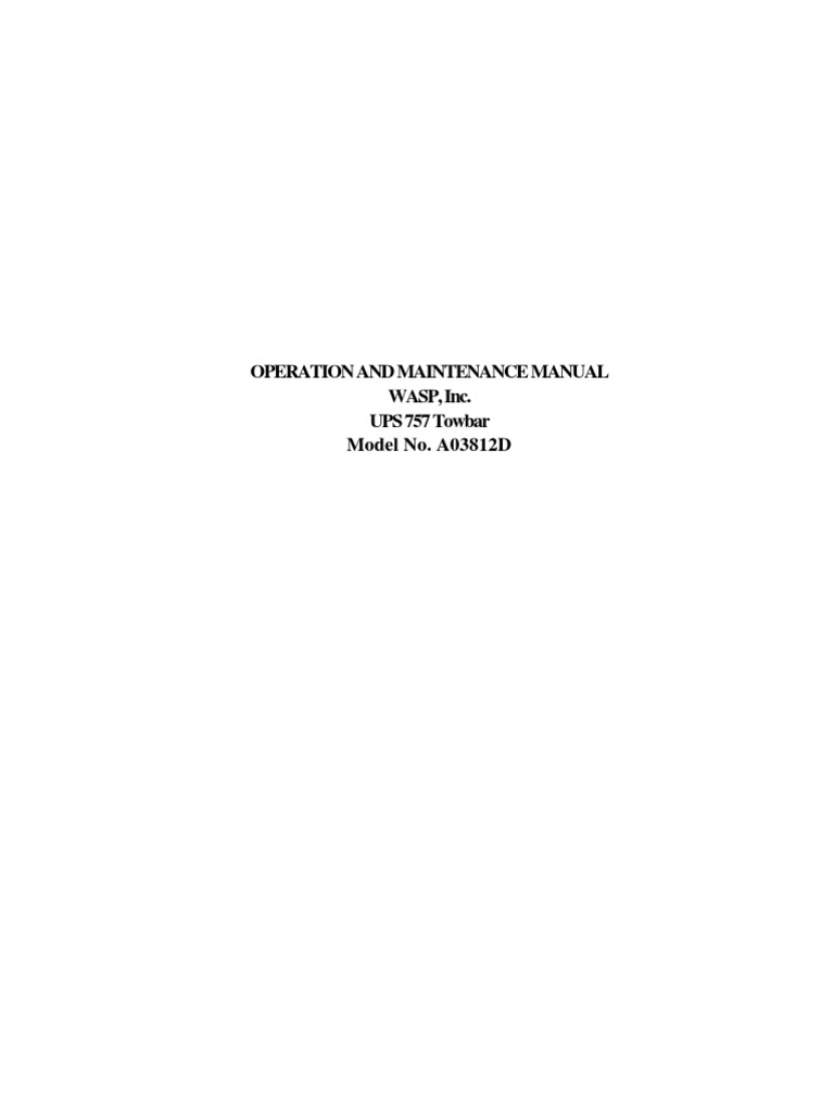 757 Towbar | PDF | Screw | Pump