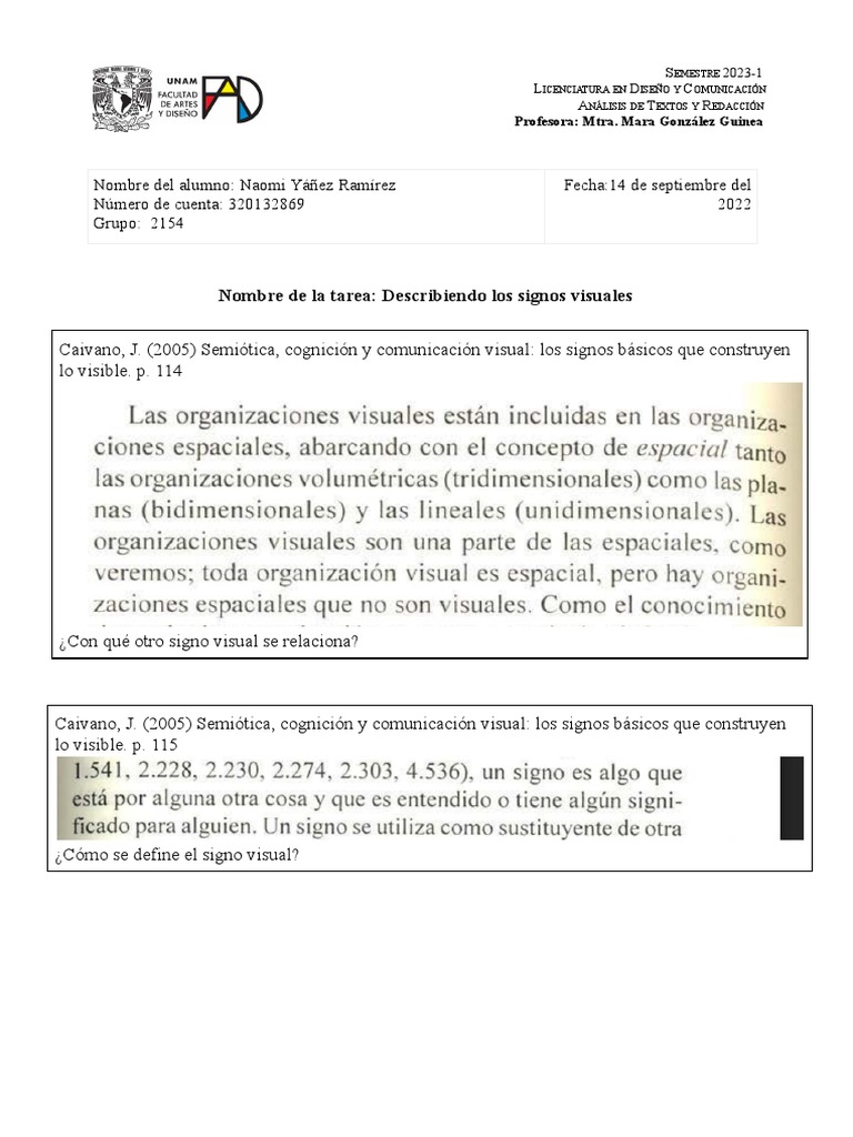 Describiendo Los Signos Visuales | PDF | Percepción | Color