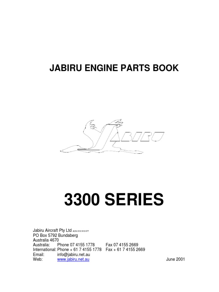 Jabiru 3300 Series IPC | PDF | Piston | Engines
