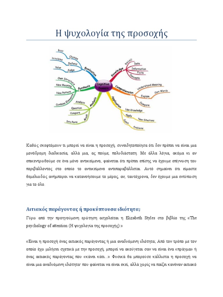 Η ψυχολογία της προσοχής | PDF