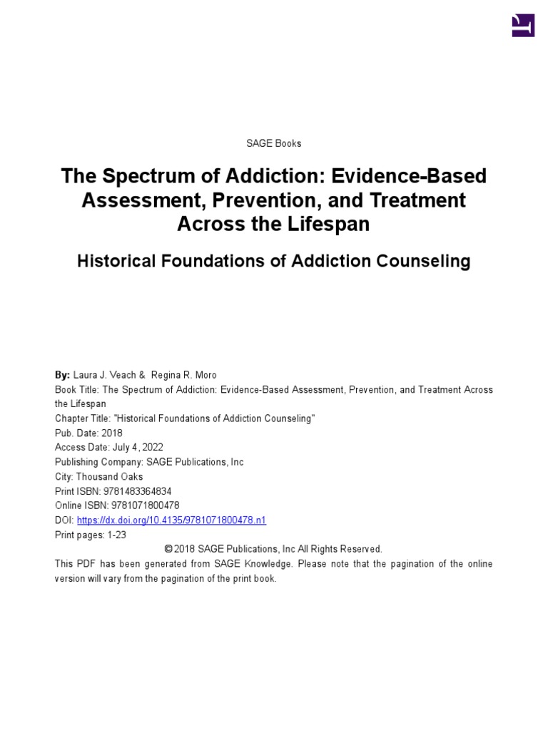 The Spectrum of Addiction: Evidence-Based Assessment, Prevention, and ...