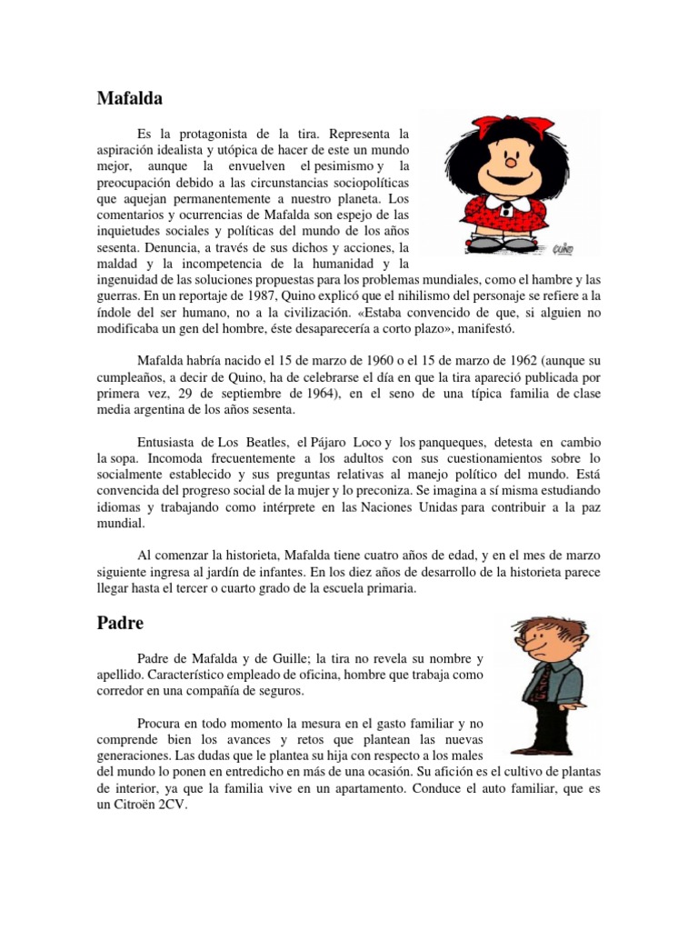 Mafalda | PDF | Trabajos