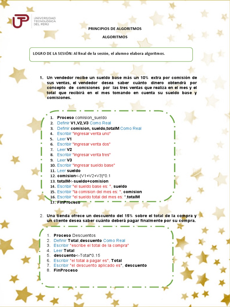 Principios de Algoritmos Semana 4 | PDF | Presupuesto | Algoritmos Principios de Algoritmos Semana 4 | PDF | Presupuesto | Algoritmos
