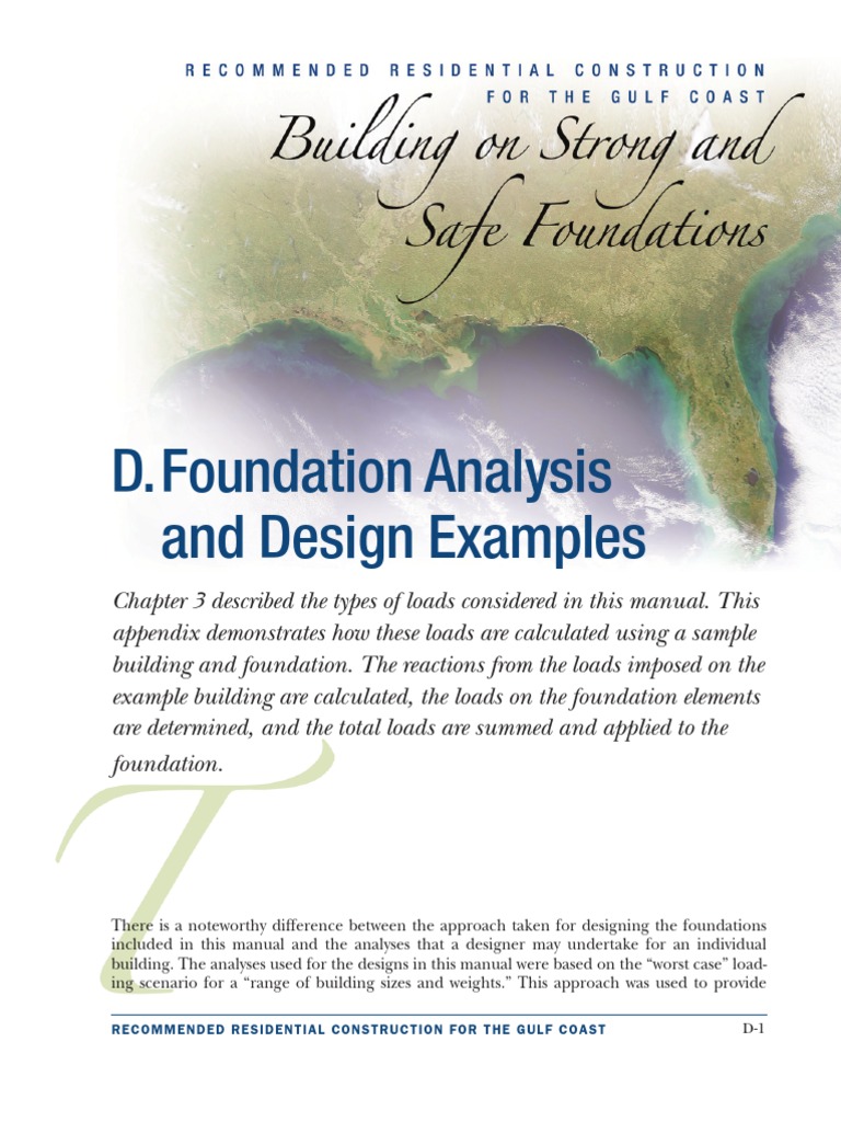 Foundation Analysis and Design Sample | PDF | Flood | Structural Load