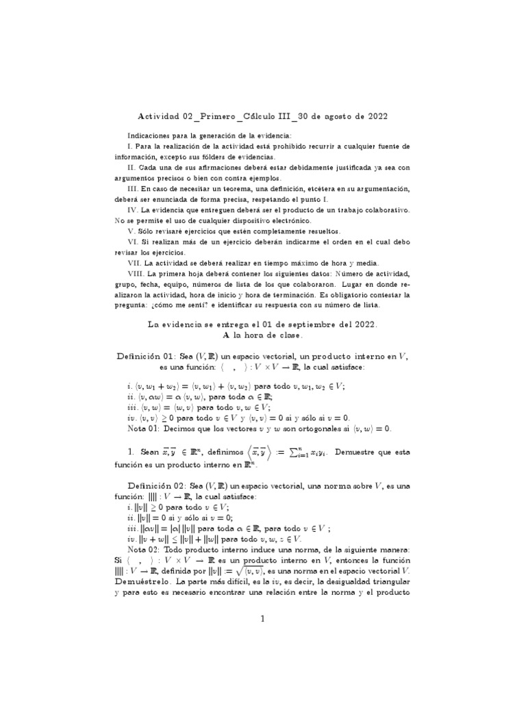 Topología 03 | PDF | Norma (Matemáticas) | Vector Euclidiano