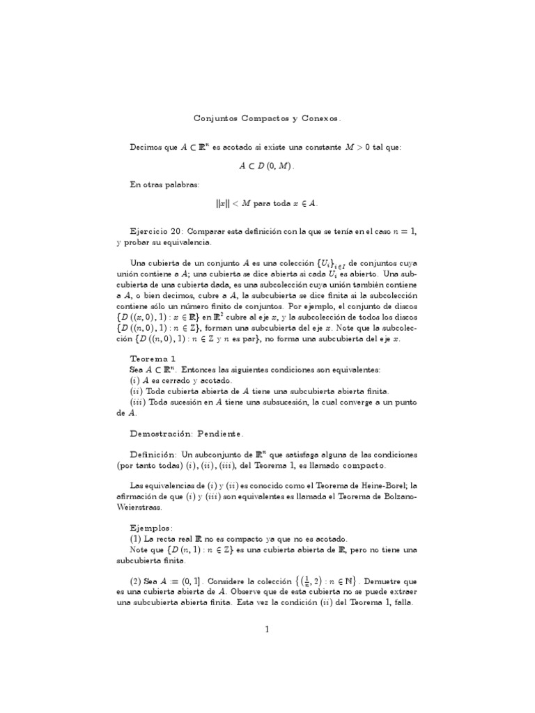 Topología 08 | PDF | Espacio compacto | Conjunto (Matemáticas)