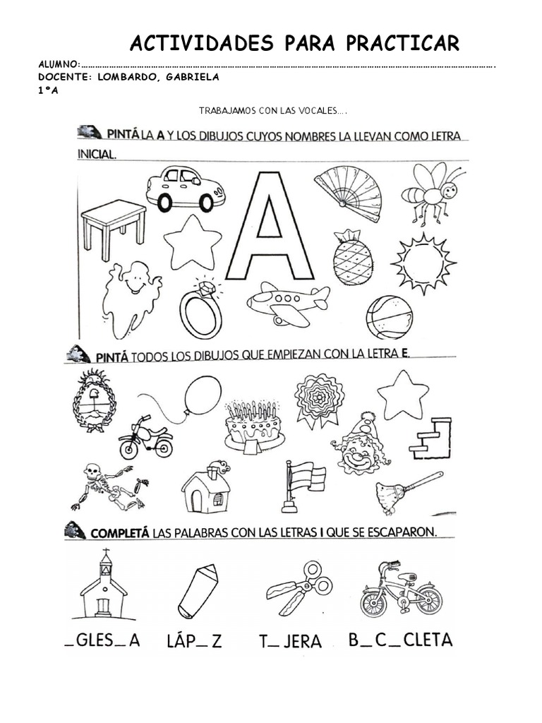 Actividades para Practicar 1er Grado | PDF