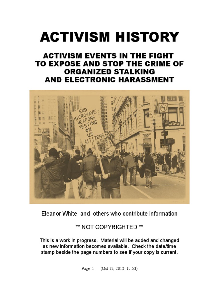 Activism Events in The Fight To Expose and Stop The Crime of Organized ...