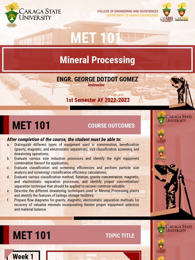 Topic 1 (Week 1) | PDF | Mining | Physical Sciences