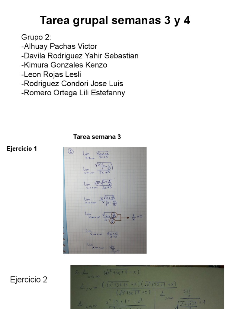 Mate Tarea Semana 3 y 4 | PDF