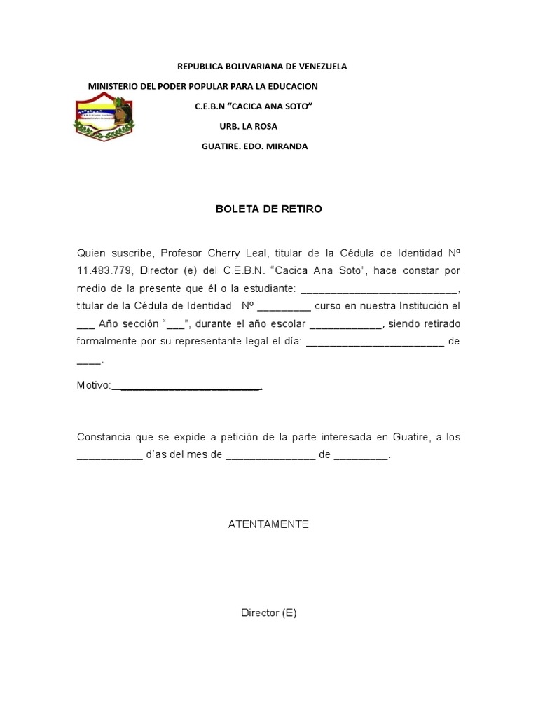 Boleta de Retiro 2022 | PDF