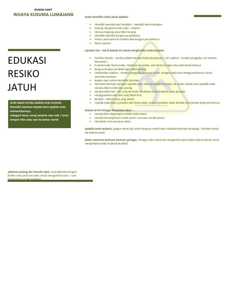 Leaflet Resiko Jatuh | PDF