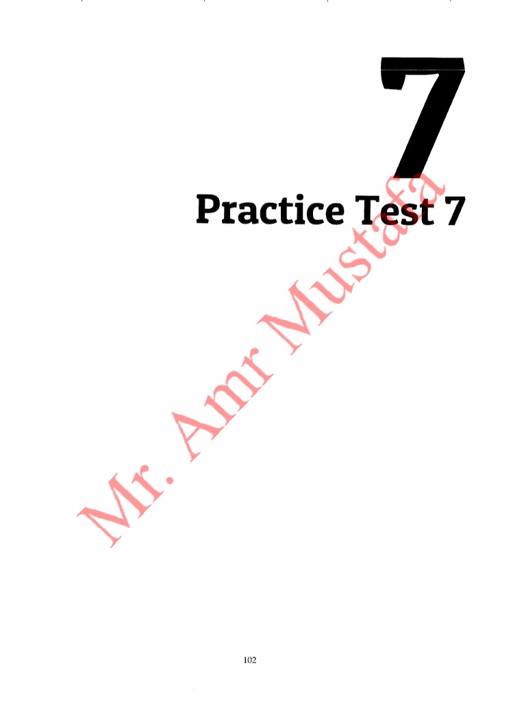 Practice Test 7 The College Panda Explanation MR Amr Mustafa | PDF