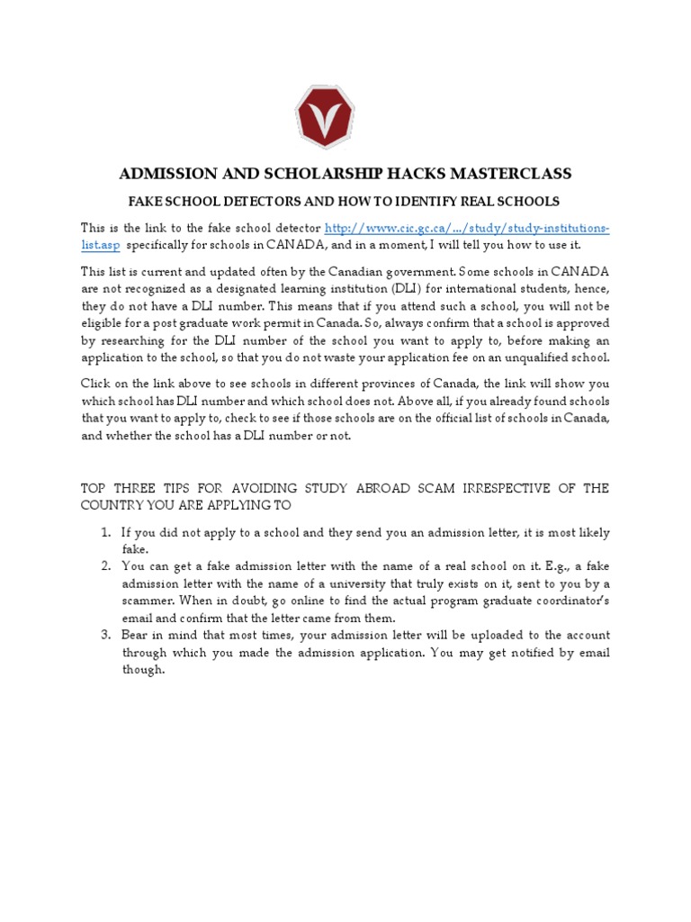 Fake School Detectors and How To Identify Real Schools | PDF