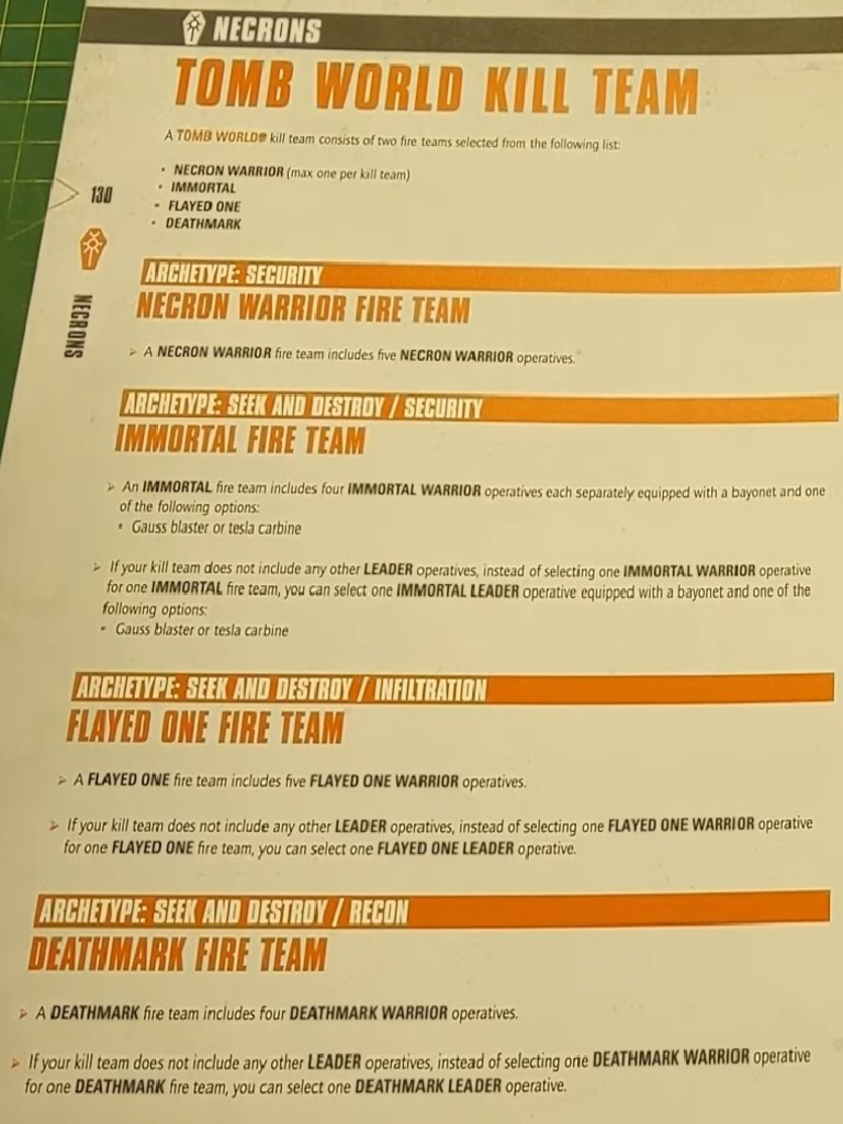 Necrons Kill Team | PDF