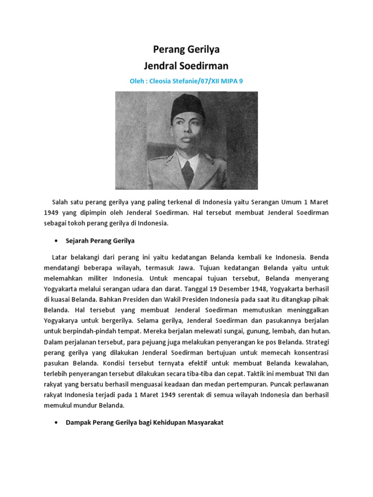 Perang Gerilya - 07-WPS Office | PDF | Perjalanan | Sejarah
