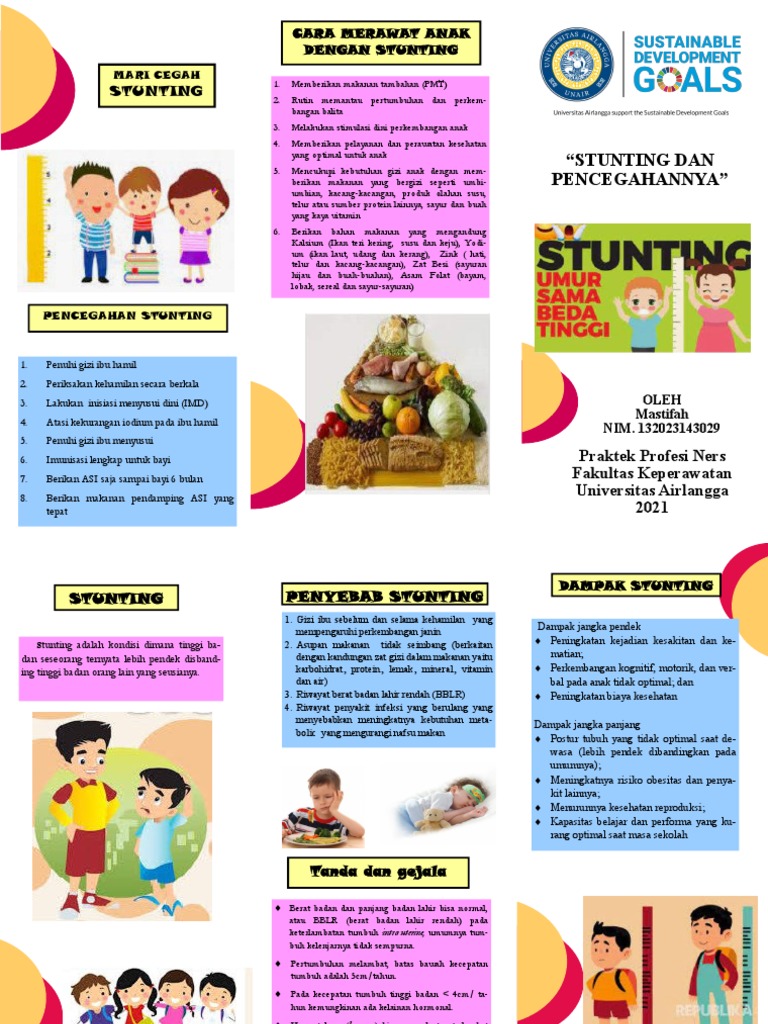 Leaflet Stunting Dan Cara Merawat Anak Dengan Stunting | PDF
