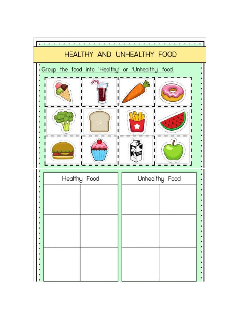 Science Homework Healthy Food. (1) | PDF